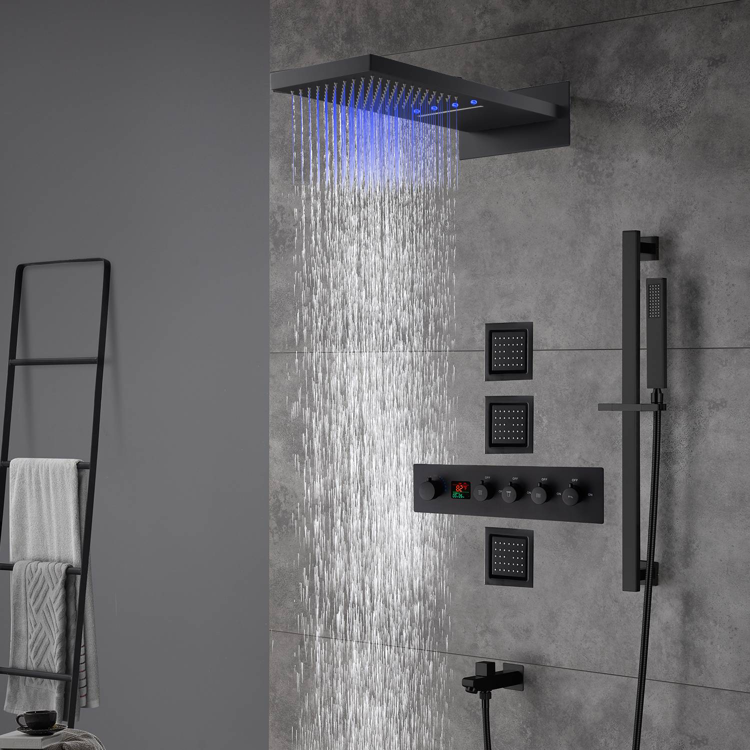 rainfall waterfall showers– wonderland shower inc