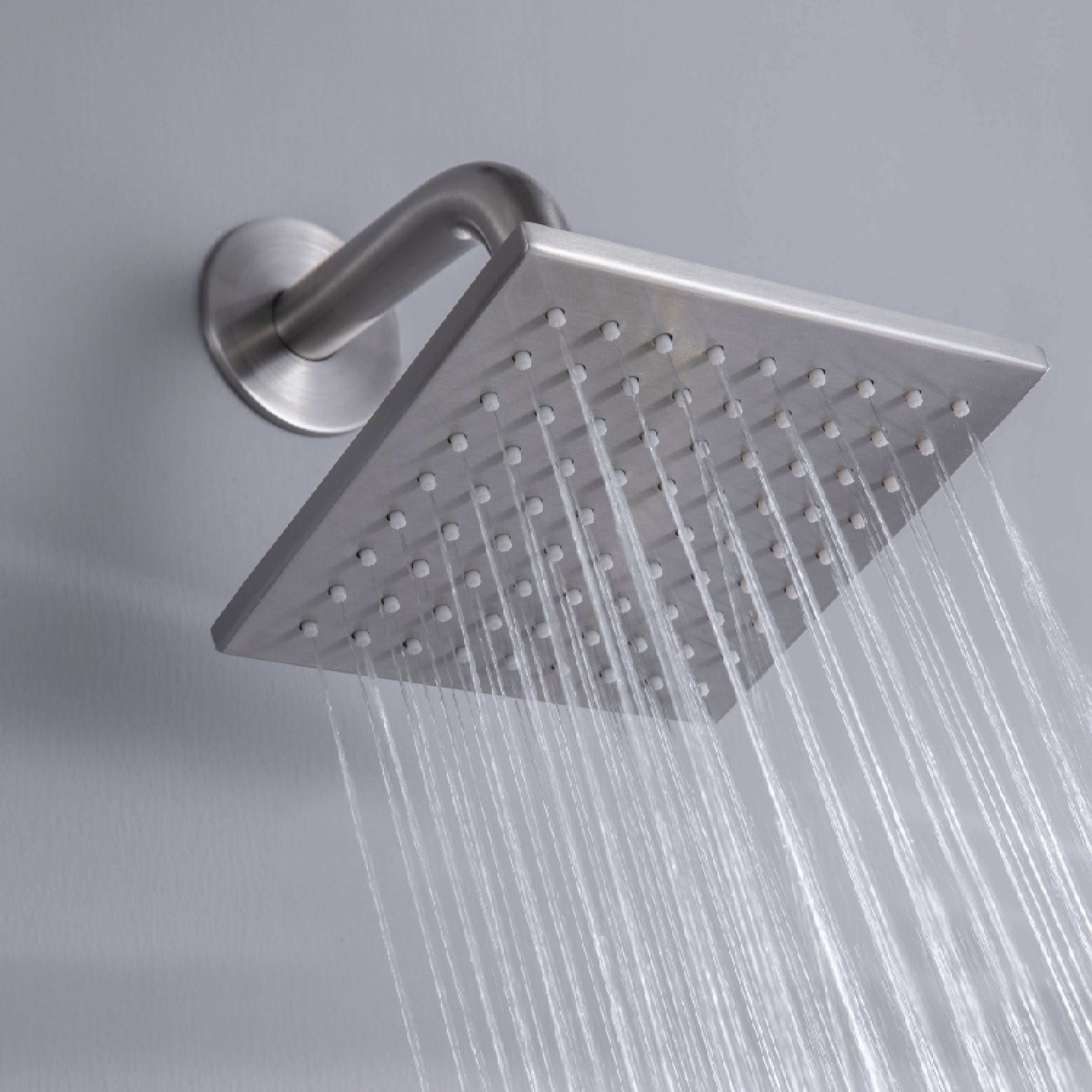 Flush Mount Shower Head with 6-Way Digital Faucet, Dual 6" Regular Hea ...