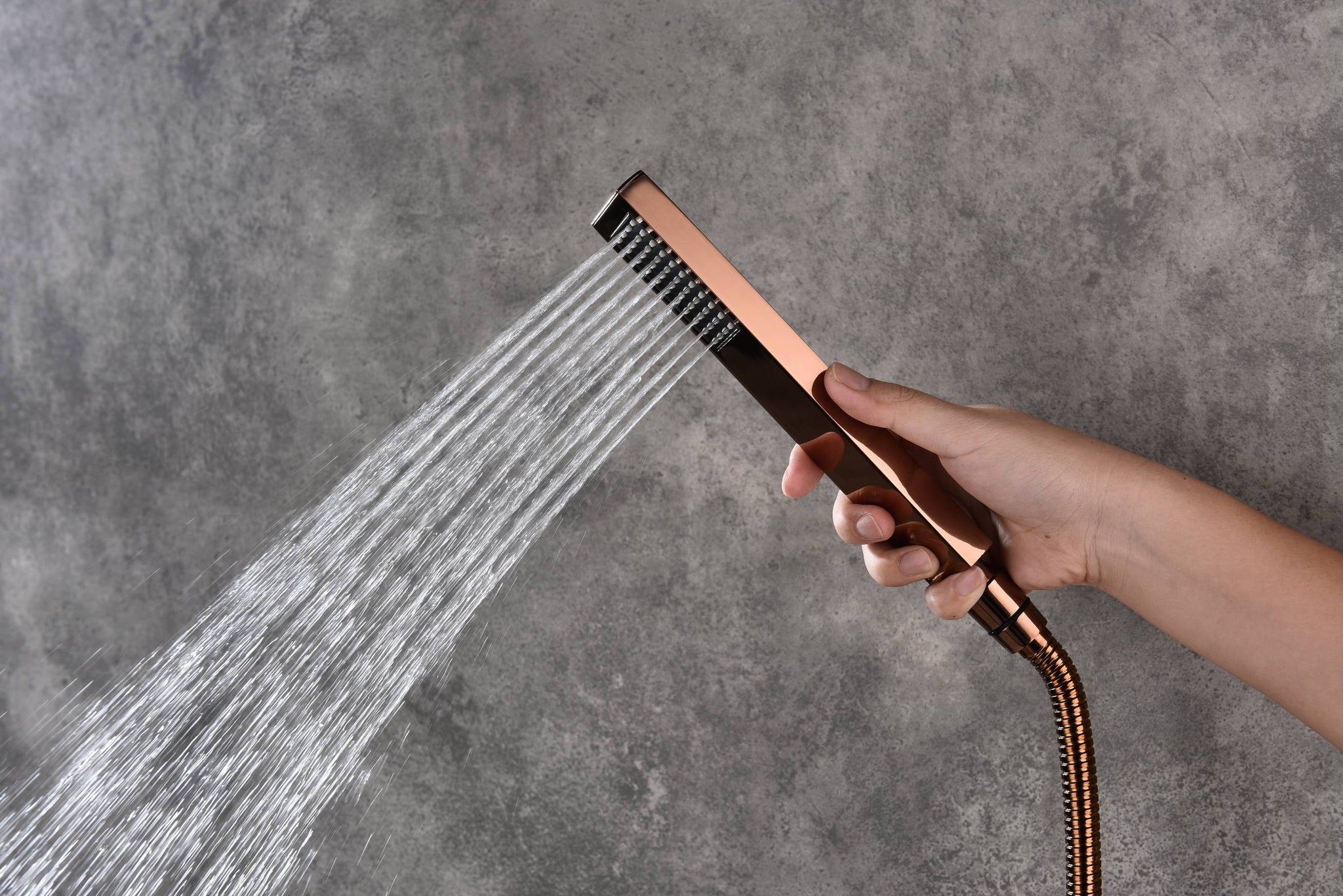 Luxurious Rose Gold 3-Way Thermostatic Shower System | 6-Inch Regular ...