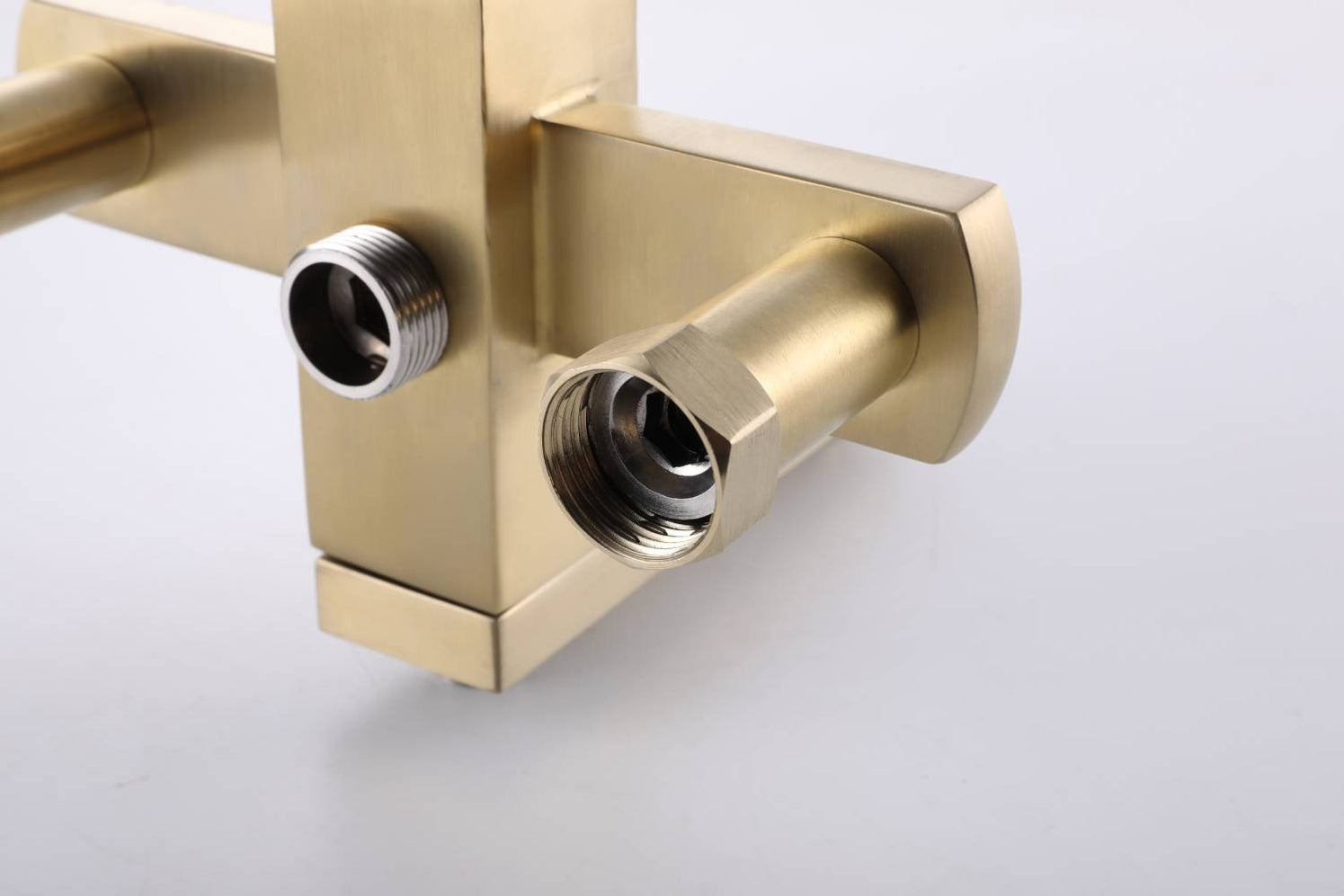 Luxury Brushed Gold 3-Function Exposed Shower Set with Handheld Shower ...