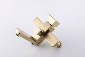 Luxury Brushed Gold 3-Function Exposed Shower Set with Handheld Shower ...